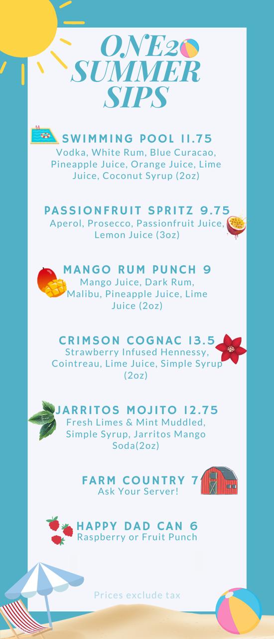 Current Specials – ONE20 Public House